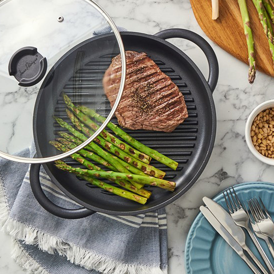The Whatever Pan - Cast Aluminium Griddle Pan with Glass Lid – Jean ...